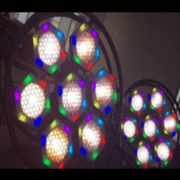 7 Round Hexagon LED Pixel Backlight led Retro Strobe Matrix light