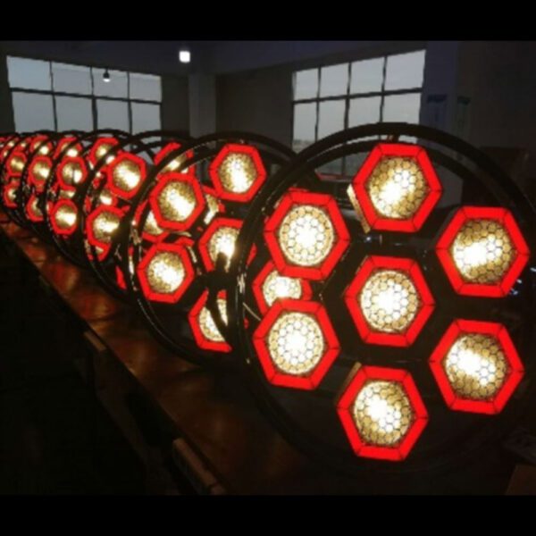 7 Round Hexagon LED Pixel Backlight led Retro Strobe Matrix light