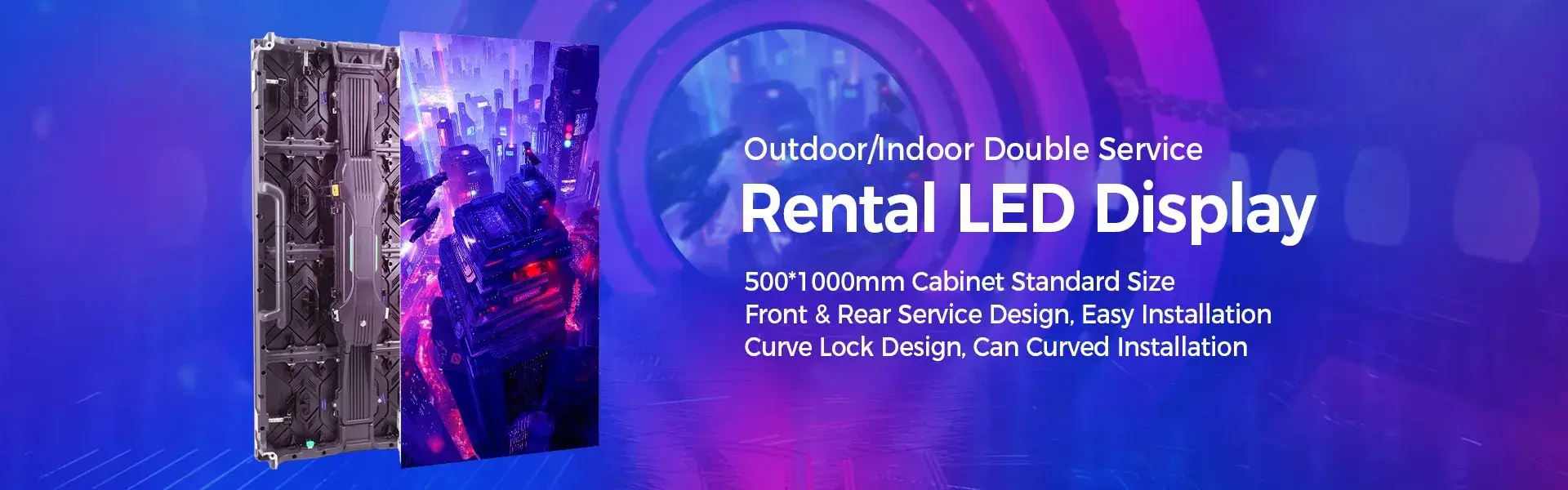 Front Rear Service Rental LED Display 500X1000 - LeemanLED