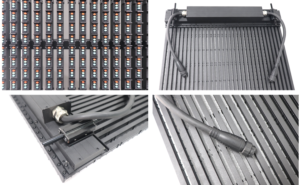 DIP Outdoor LED Grid Curtain Display Screen - LeemanLED