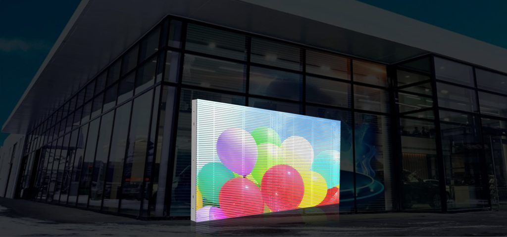 Transparent Glass LED Display | Soft Adhesive LED Film Screen