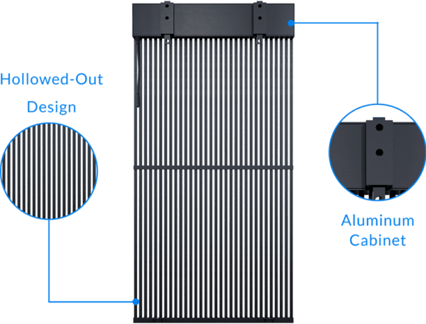 Outdoor Strip LED Curtain Display Screen | DIP LED Mesh Screen