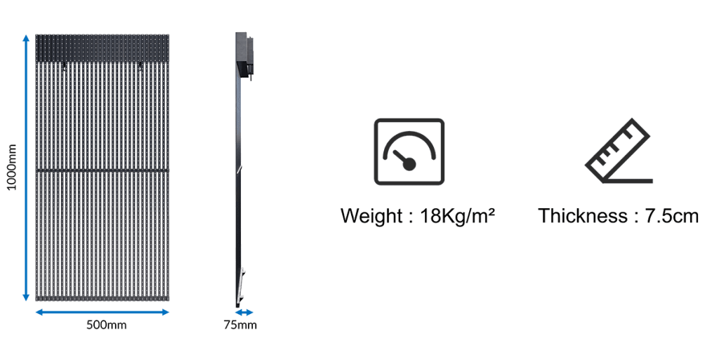 Outdoor Strip LED Curtain Display Screen | DIP LED Mesh Screen