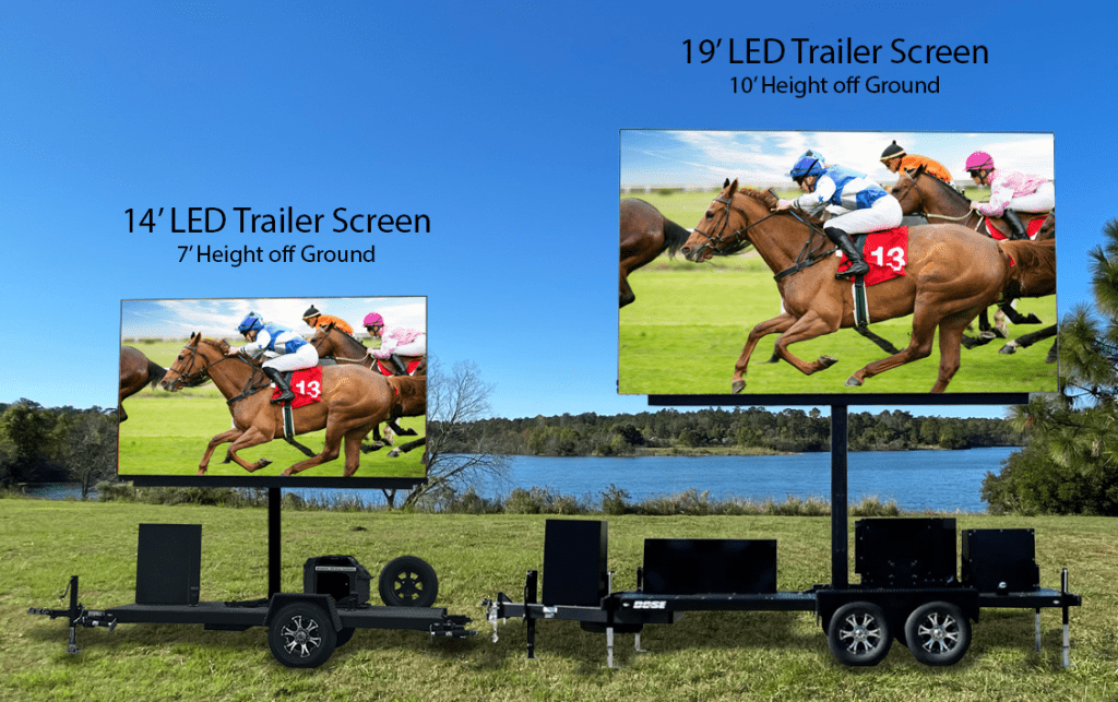 Mobile Trailer VMS LED Display Sign with Solar Panels - LEEMAN