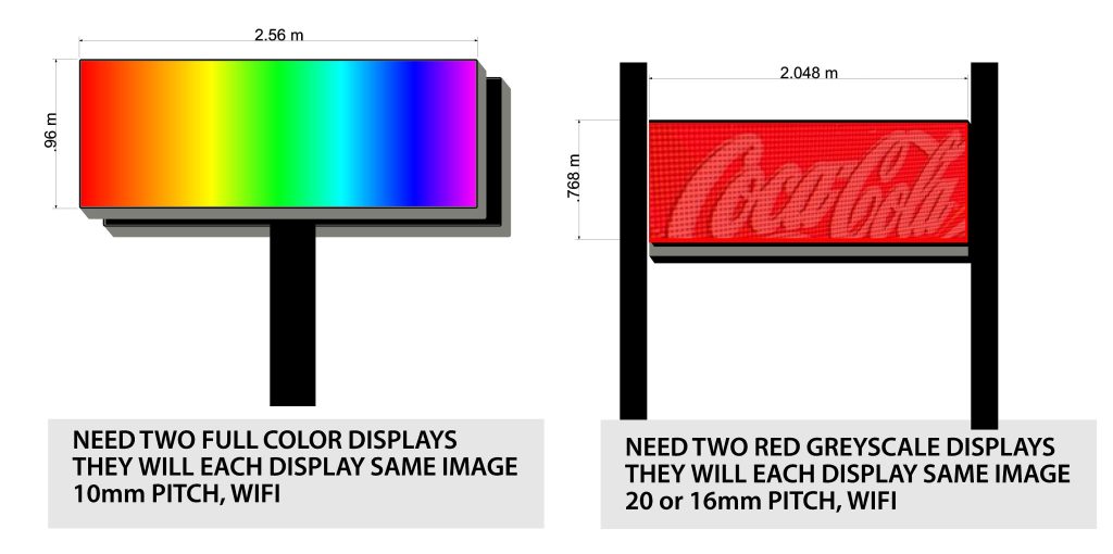 Outdoor Double Sided LED Display Signs Digital Signage Board
