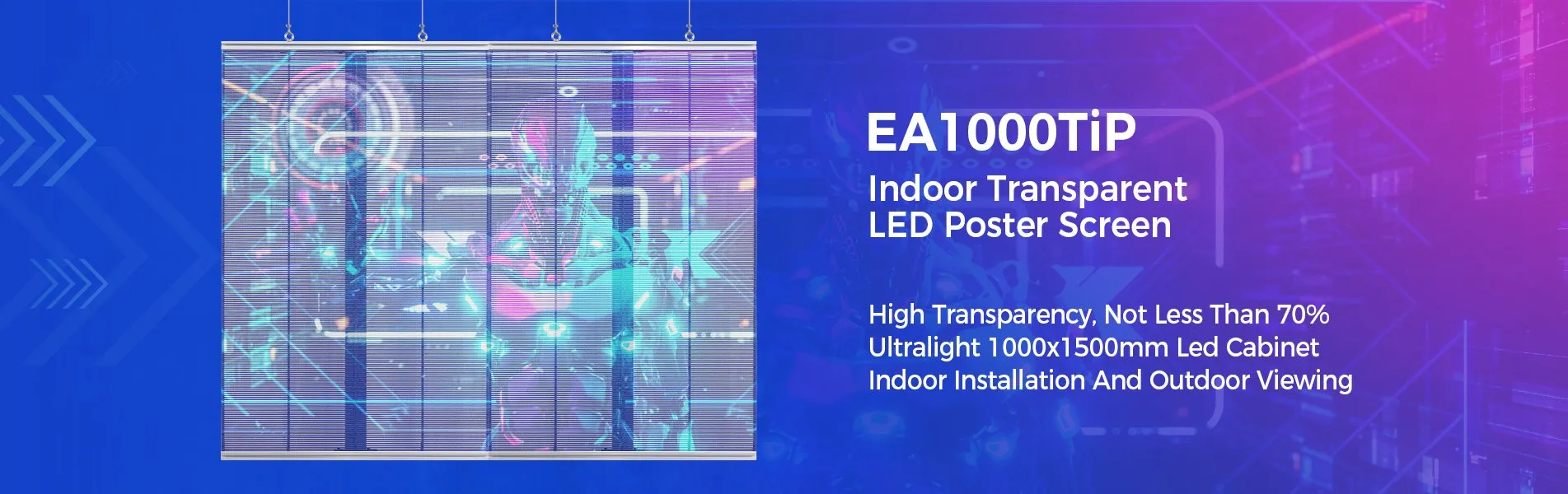 Indoor Transparent LED Poster Screen Display - LeemanLED