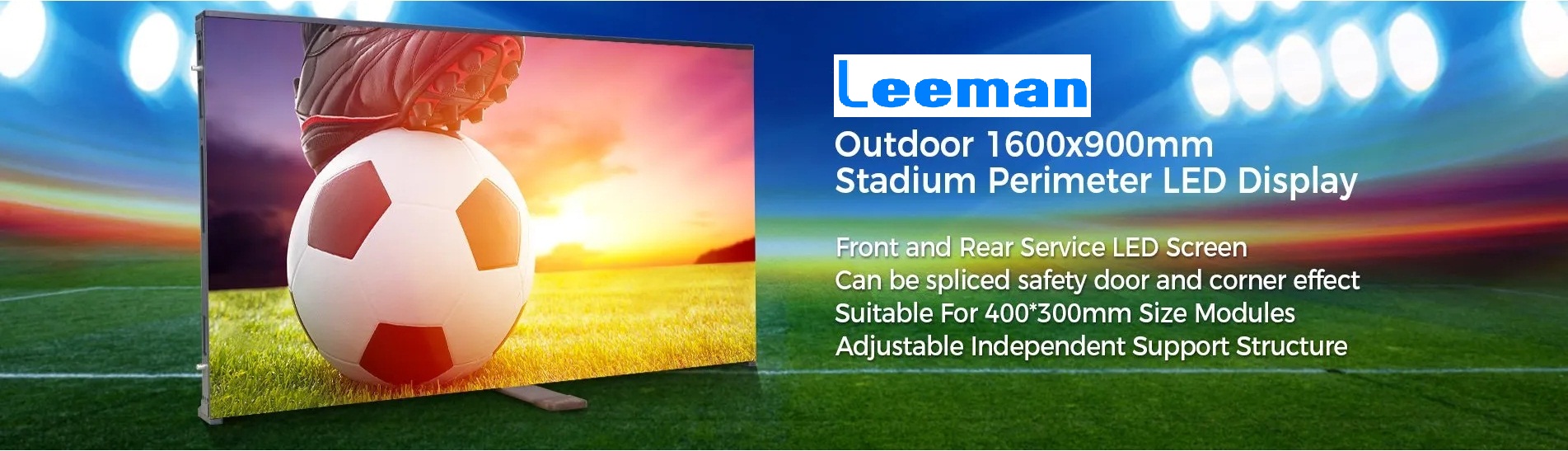 Stadium Perimeter LED Display Screen 1600x900 - LeemanLED