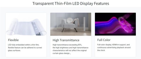 Transparent LED Film Screen | Soft Transparent LED Display Film