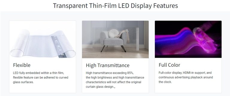 Transparent LED Film Screen | Soft Transparent LED Display Film