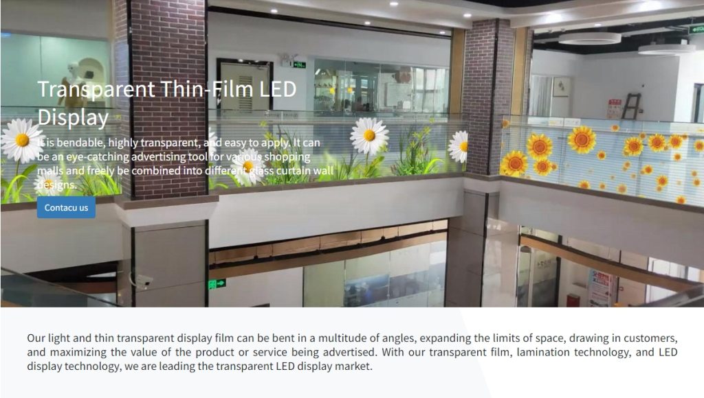 Adhesive Transparent LED Film Screen | Flexible LED Film Display