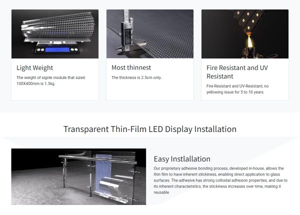 Transparent LED Film Screen | Soft Transparent LED Display Film