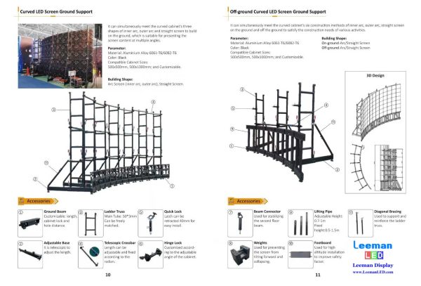 Hanging Truss Structure Ground Support System LED Display