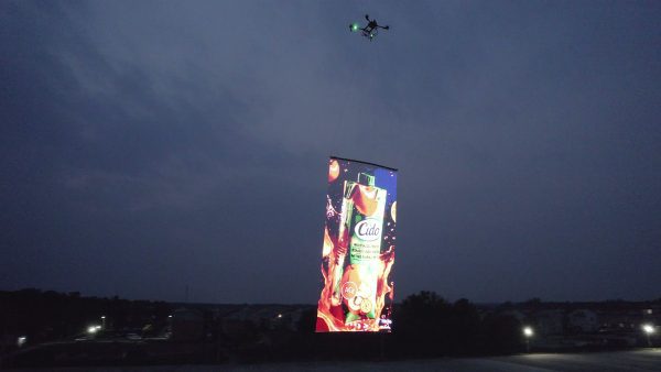 Drone Flying LED Screen Mesh Display Advertising - Leeman LED